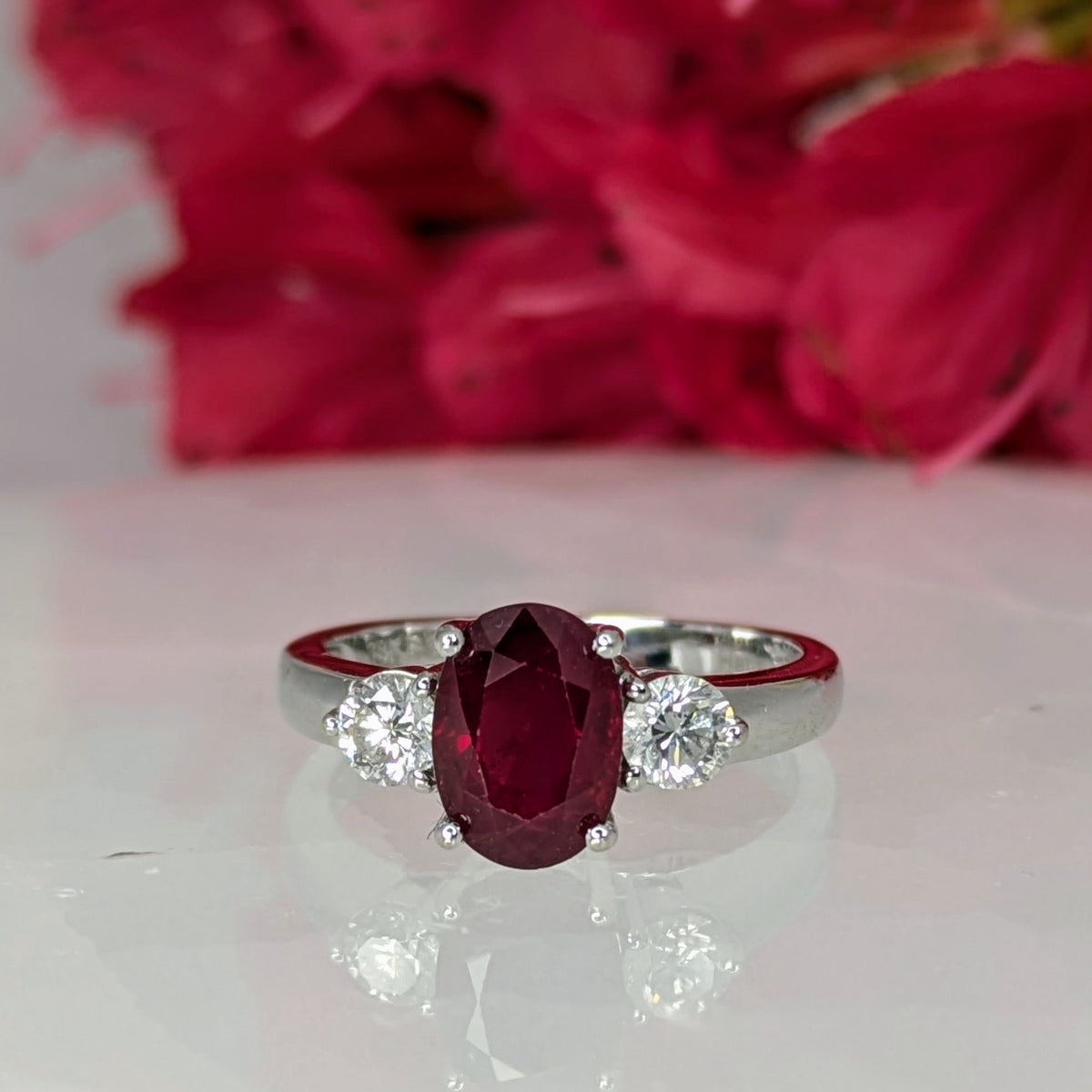 "Belle" Burmese Ruby 18k White Gold – SoundKissed